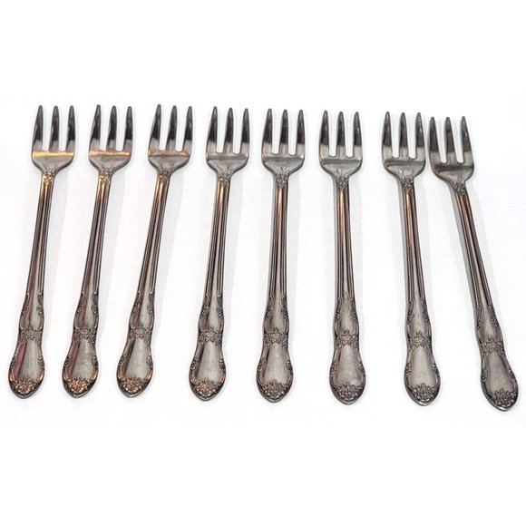 Dining | Wm A Rogers Oneida Fenway Daydream 8 Seafood Cocktail Forks ...